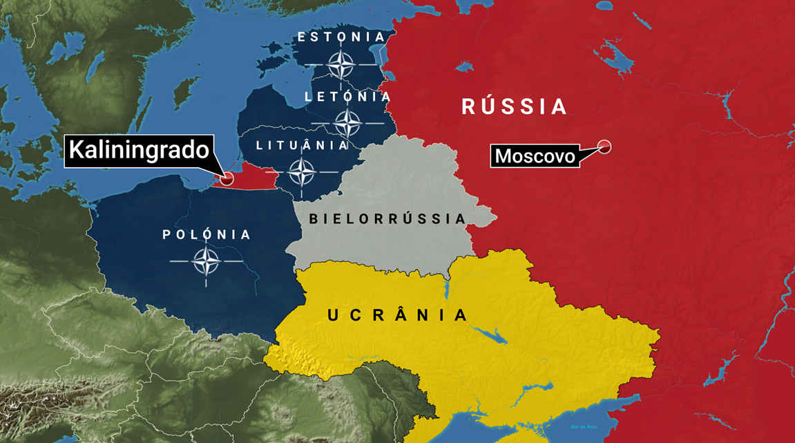 OTAN vigia de perto o Oblast russo de Kaliningrado