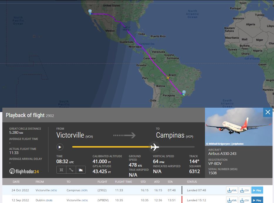 Segundo Airbus A330 da FAB está no Brasil – Força Aérea