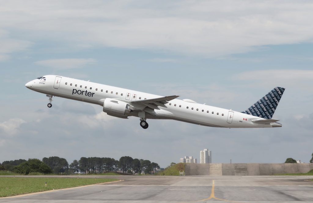 Embraer entrega primeiros E195-E2 para a canadense Porter Airlines ...