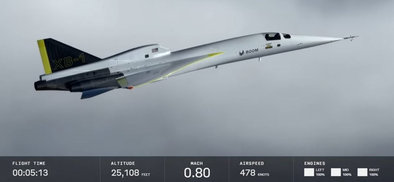 Boom XB-1 quebra barreira do som pela primeira vez